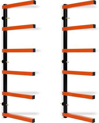 China Powder Coated 6-Tier Lumber Storage Rack for Space Saving and Organized Wood Storage for sale