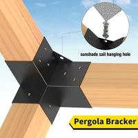 China Black Powder Coated Pergola Bracket Connector and Kit for NATURE Pressure Treated Wood for sale