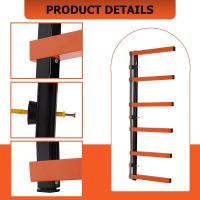 China Powder Coated 6-Tier Lumber Storage Rack for Space Saving and Organized Wood Storage for sale