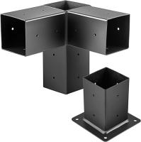 China Carbon Steel Pergola Top Rafter Bracket Metal Processing Powder Coated for 2x4 Wood Posts for sale