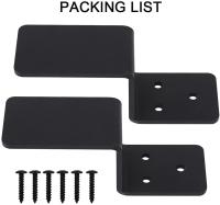 China Strengthen Your Door with Z-Shape Black Security Lock Brackets Heavy Duty Design for sale