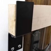 China Strengthen Your Door with Z-Shape Black Security Lock Brackets Heavy Duty Design for sale