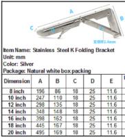 China White Stainless Steel Foldable Wall Mounted Work Bench with Included Nuts and Screws for sale