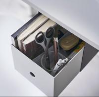 China Metal Under Table Storage Box with Heavy Duty Shelf and Floating Hidden Desk Drawer for sale