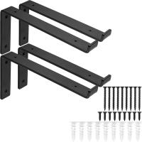 China Industrial floating shelf bracket metal shelf brackets cast iron beveled holes 12 wall mount shelves bracket for sale