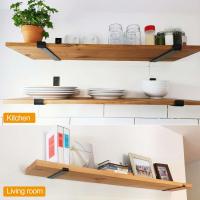 China Industrial floating shelf bracket metal shelf brackets cast iron beveled holes 12 wall mount shelves bracket for sale