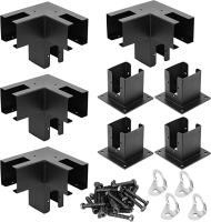 China Wood Frame Pergola Kit Boots Alloy Steel 3 Way Right Angle Corner Bracket Brackets for sale