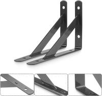 China Stainless Steel 90 Degree Wall Mounted Floating Shelves Bracket for Decorative Shelf for sale