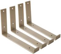 China Heavy Duty vintage shelf bracket drop down thicken 12 inches iron wall hanging float gold shelf bracket for sale