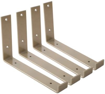 China Heavy Duty vintage shelf bracket drop down thicken 12 inches iron wall hanging float gold shelf bracket for sale