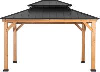 China Easy-to-Assemble Wood Post Pergola Brackets Kit for Elevated Stand 2mm Thickness for sale