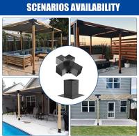 China Woodwork Aluminum Pergola Bracket Kit for Balcony Courtyard Park Restaurant Support for sale