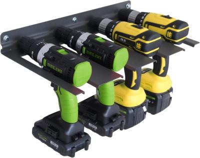 China Neat Drill Storage Rack and Power Tool Organizer Holds 4 Drills Batteries 430*216*51mm for sale