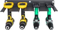 China Neat Drill Storage Rack and Power Tool Organizer Holds 4 Drills Batteries 430*216*51mm for sale
