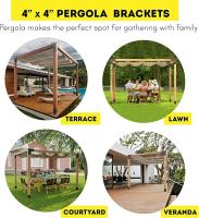 China Wood Frame Pergolas Supporting 3-Way Corner Bracket Shoulders for Canopies Gazebos for sale