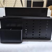China Double Layer Metal Laptop Storage Shelf 1mm Thickness for Table Side Document Storage for sale