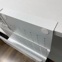 China Double Layer Metal Laptop Storage Shelf 1mm Thickness for Table Side Document Storage for sale