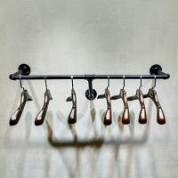 China Electrophoresis Coated Wall Mount Kids Cloth Hanger with Adjustable Height and Welding for sale