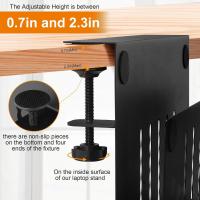China Laptop Stand Tablet iPad Books Holder 2 Tier Desk Side Storage for Office Home School for sale