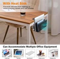 China Laptop Stand Tablet iPad Books Holder 2 Tier Desk Side Storage for Office Home School for sale