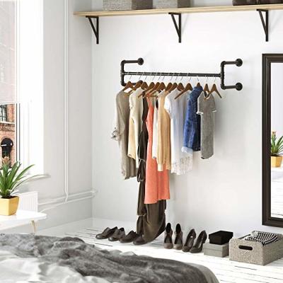 China Industrial Pipe Style Rolling Garment Rack for sale