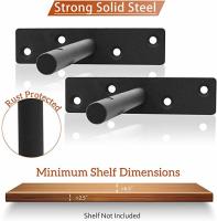 China Sturdy and Durable Metal Support Steel Side Mount Slatwall Shelf Bracket for Shelves for sale