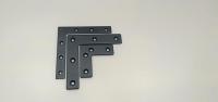 China Nonstandard Black Powder Coated Metal Braces for Sturdy and Long-Lasting Wood Joints for sale