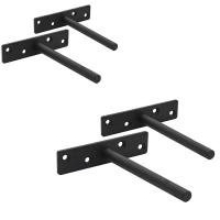 China Sturdy Metal Shelving Brackets Hidden Floating Wall Structure for Wood Shelf Support for sale