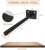 China Sturdy Metal Shelving Brackets Hidden Floating Wall Structure for Wood Shelf Support for sale