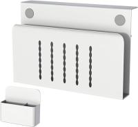 China White/Black Laptop/Tablet Storage No Drill Vertical Laptop Holder for Office and Home for sale