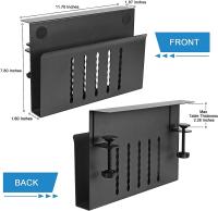 China Under Desk Storage with Magnetic Pen Holder and Adjustable Laptop Holder in White/Black for sale