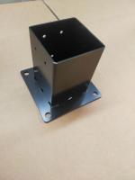 China Wood Construction Black Electrophoretic Paint Spraying Metal Hardware Kit Pergola Extension Frame Corner Brackets for sale