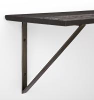China Customized Size Furniture Angle Brace Shelf Support with White J Shelf Hook Bracket for sale