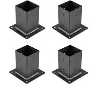 China Black Electrophoretic Coating Outdoors Supports for 45 Degree Post Pergola Angle Bracket for sale