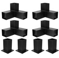 China Black Electrophoretic Coating Outdoors Supports for 45 Degree Post Pergola Angle Bracket for sale