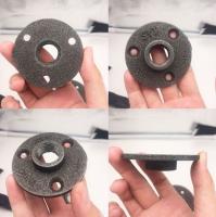 China Decorative Iron Pipe Fittings Work with Pipe Fitting Black Malleable Iron Floor Flange for sale