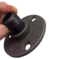 China Decorative Iron Pipe Fittings Work with Pipe Fitting Black Malleable Iron Floor Flange for sale