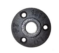China Decorative Iron Pipe Fittings Work with Pipe Fitting Black Malleable Iron Floor Flange for sale