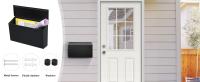 China Large Wall-Mountable Mailbox 0.8mm Thickness Metal Modern Design Black Powder Coated for sale