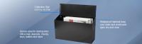 China Large Wall-Mountable Mailbox 0.8mm Thickness Metal Modern Design Black Powder Coated for sale