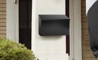 China Large Wall-Mountable Mailbox 0.8mm Thickness Metal Modern Design Black Powder Coated for sale