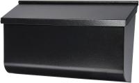 China 0.8mm Thickness Print Custom Logo Black Powder Coated Wall Mounted Mailbox for Outdoor for sale