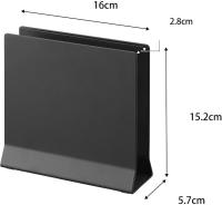 China Perfect Standing Desk Laptop Storage Rack Metal Slim Laptop Stand Black Tower Organizer for sale