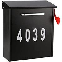 China Secure Outdoor Black Townhouse Wall Mount Mailbox with Powder Coating and Lock Option for sale