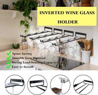 China Upgrade Your Kitchen with this 11.8 Inch Wine Glass Holder Under Cabinet Hanging Rack for sale