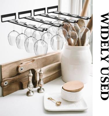 China Functional Design Metal Wine Glass Holder for Under Cabinet Organization and Storage for sale