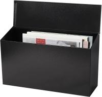 China Customizable Logo Wall-Mounted Mailbox for Home Garden Decor Powder Coated Black for sale