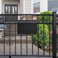 China Customizable Logo Wall-Mounted Mailbox for Home Garden Decor Powder Coated Black for sale