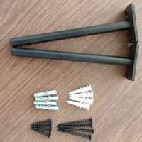 China Hardware Included Black Solid Steel Floating Shelf Bracket for Blind Shelf Supports for sale