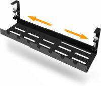 China Single Tier Telescopic Steel Cable Wiring Tray for Under Desk No Drilling Required Home for sale